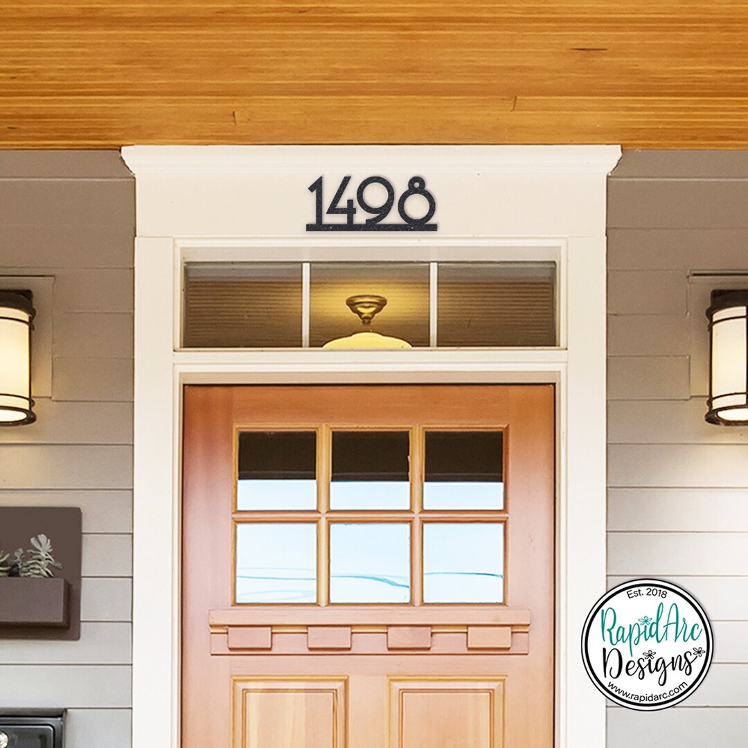 Mid Century 3 or 4 Inch Metal House Number Sign | Address Number Sign ...