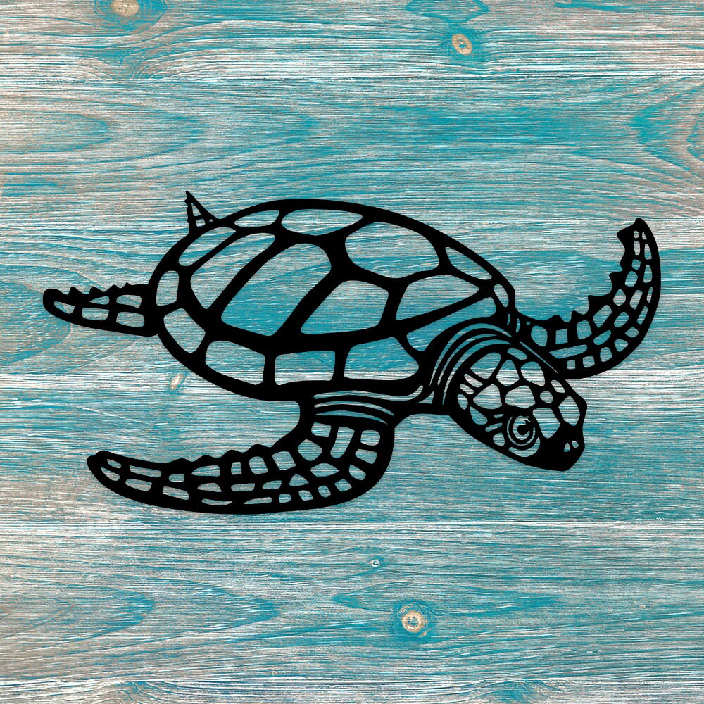 Metal SEA TURTLE Wall Art Indoor or Outdoor Decor Sea - Etsy