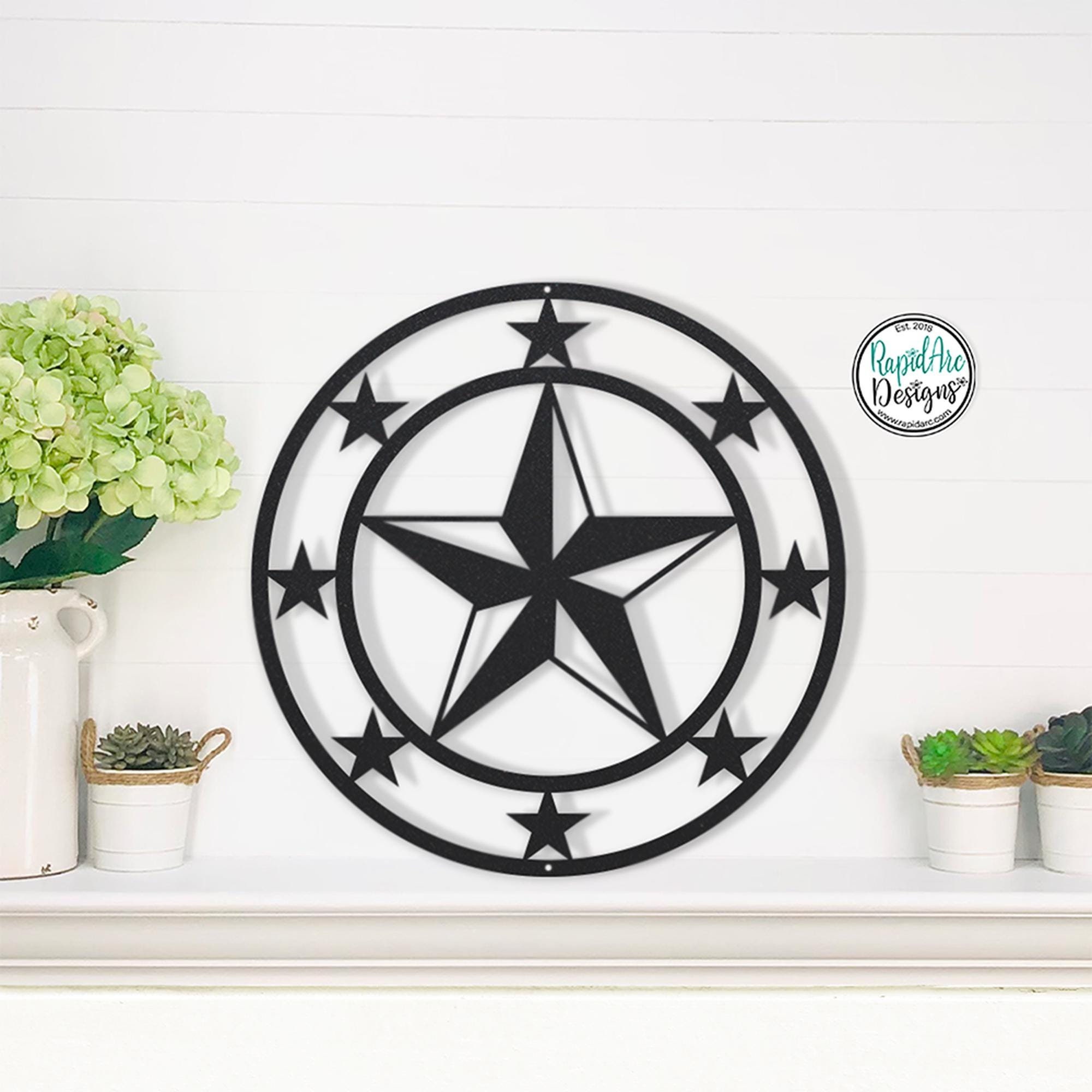 Metal Lone Star Wall Decor | Texas Star Sign, Cowboy Art - Etsy