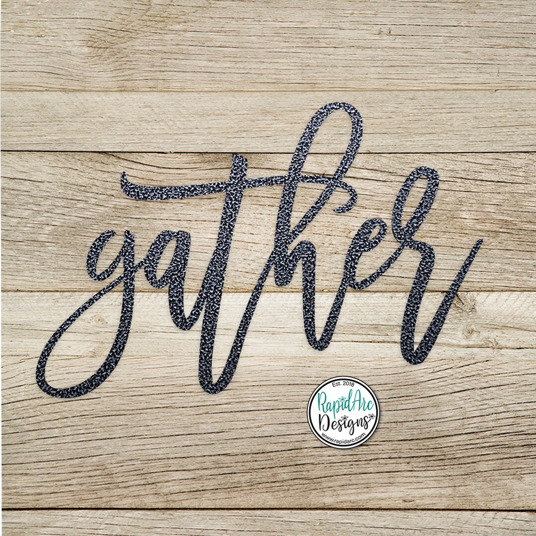 Gather Metal Word Gather Sign Metal Wall Decor Gather Dining or Kitchen ...