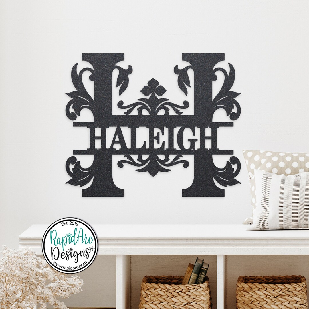Custom Metal Monogram Wall Decor | Metal Wall Art | Last Name Sign ...