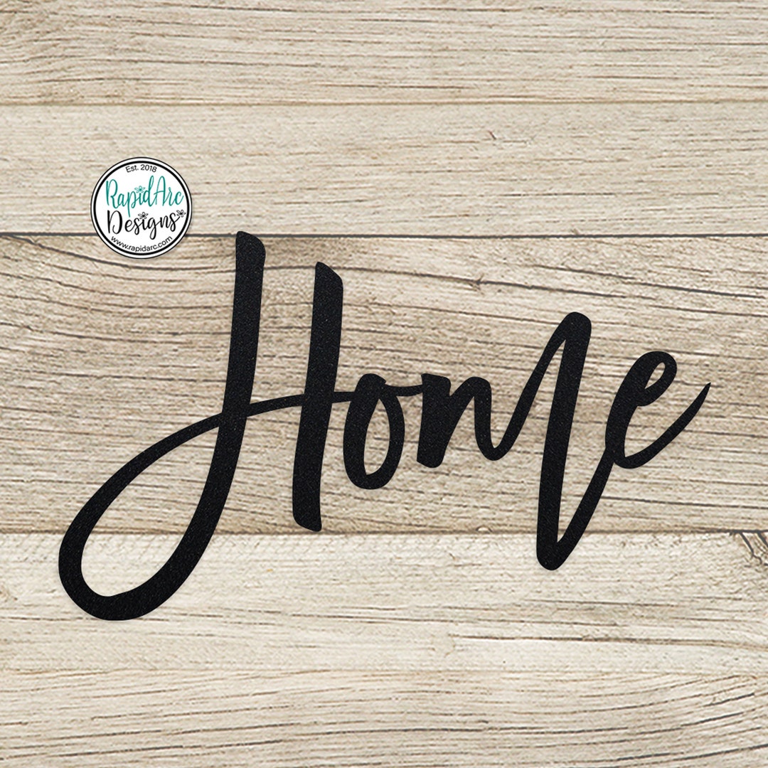 Home Metal Word Home Sign Metal Wall Decor Home Word Sign Custom Metal ...