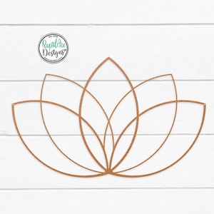 Metal Geometric Lotus Flower | Minimalist Lotus Design | Metal Wall Art ...