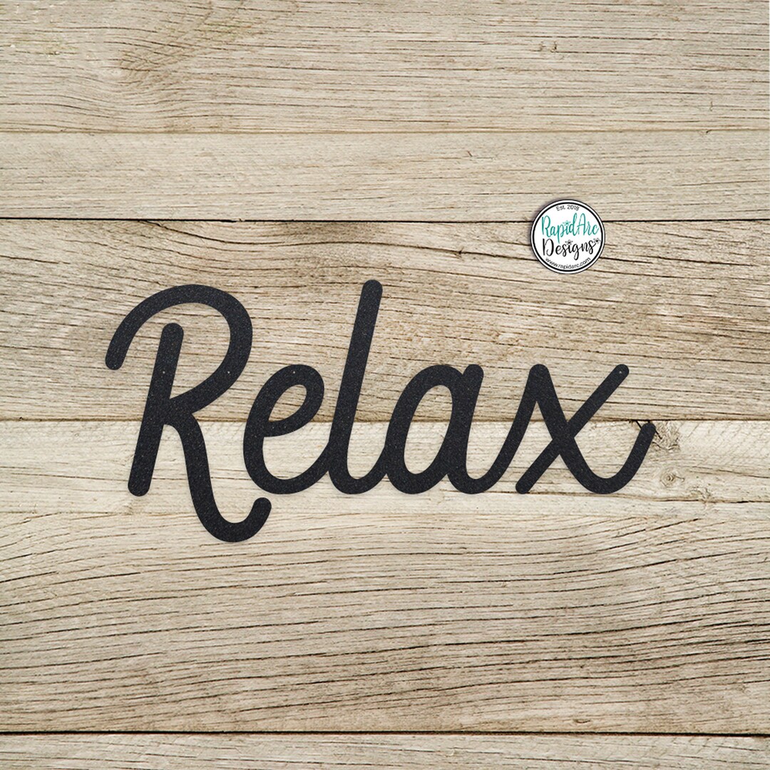 Relax Metal Word | Retro Relax Sign | Bedroom & Bathroom Decor | Sauna ...