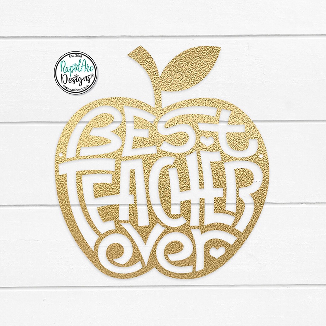 Metal Best Teacher Ever Sign | Teacher Apple Sign | Teacher ...