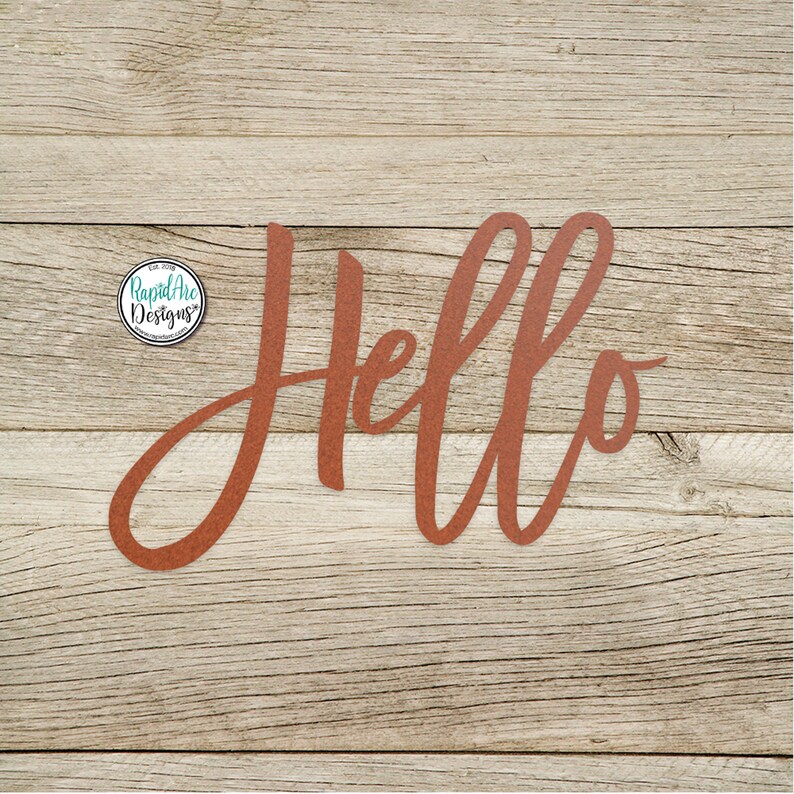 Hello Metal Word Hello Sign Metal Wall Decor Hello Entry - Etsy