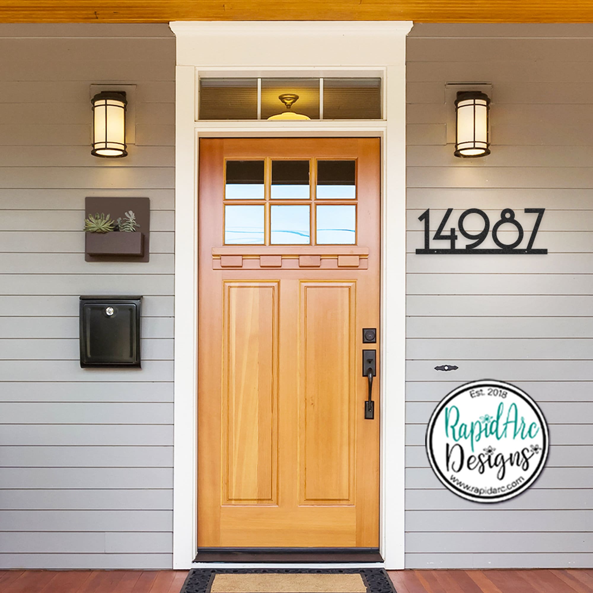 Mid Century Metal House Number Sign Address Number Sign - Etsy