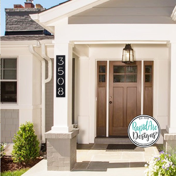 House Numbers Vertical Modern - Etsy