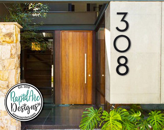 8'' Large Metal House Numbers. Hand Forged Iron House Number. 8 Inch ...