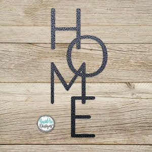 HOME Metal Sign Vertical HOME Sign Metal Wall Decor HOME Metal Word ...