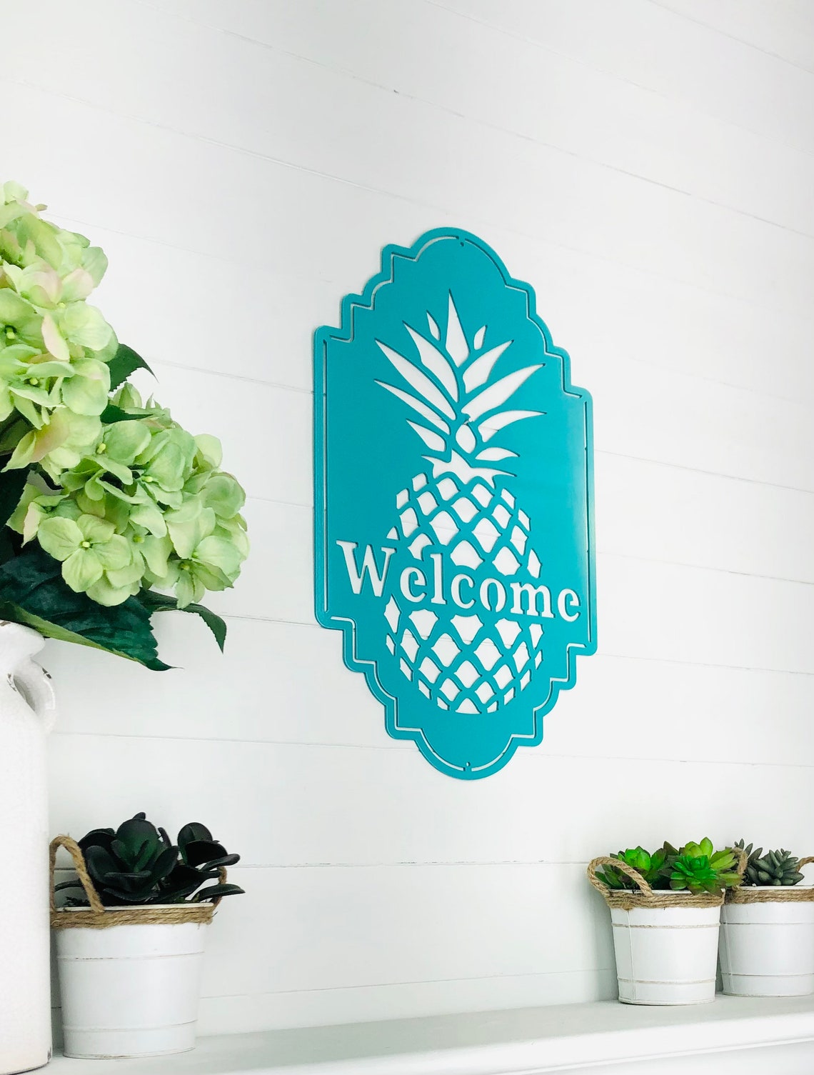 PINEAPPLE Welcome Sign Patio Decor Porch Sign Outdoor - Etsy