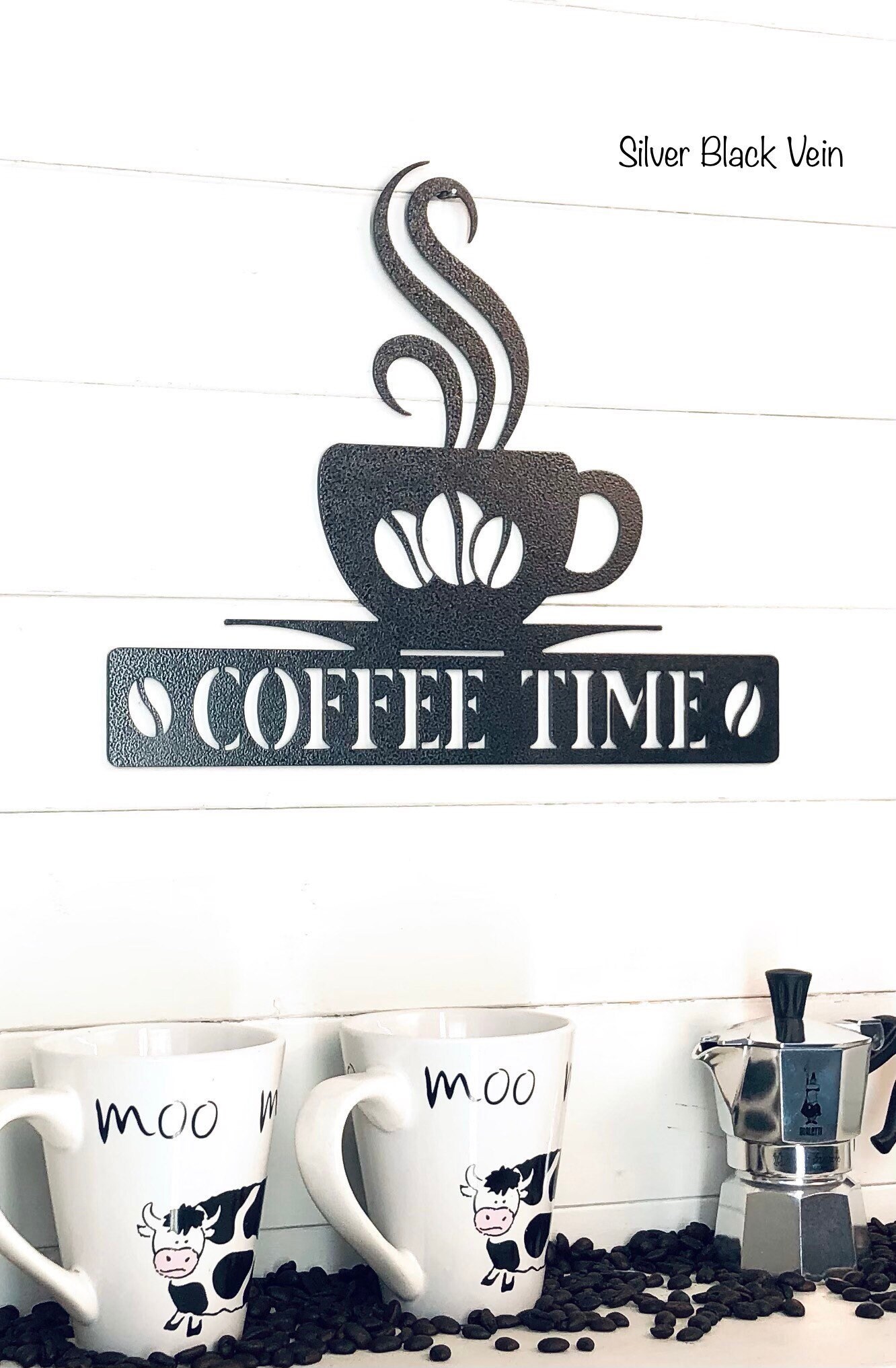 COFFEE TIME Metal Wall Sign Coffee Lover Gift Kitchen Sign - Etsy