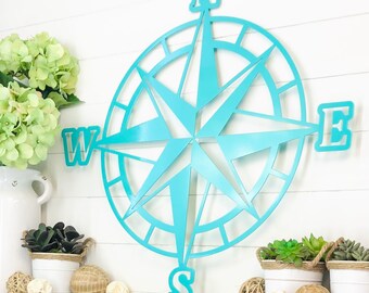 Compass Wall Decor | Etsy