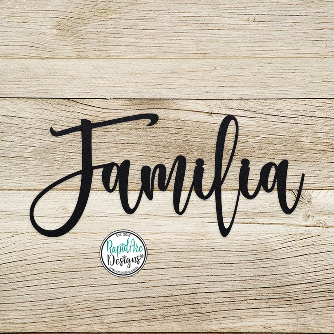 Familia Metal Word | Familia Sign | Dining Room Decor | Cursive Script ...