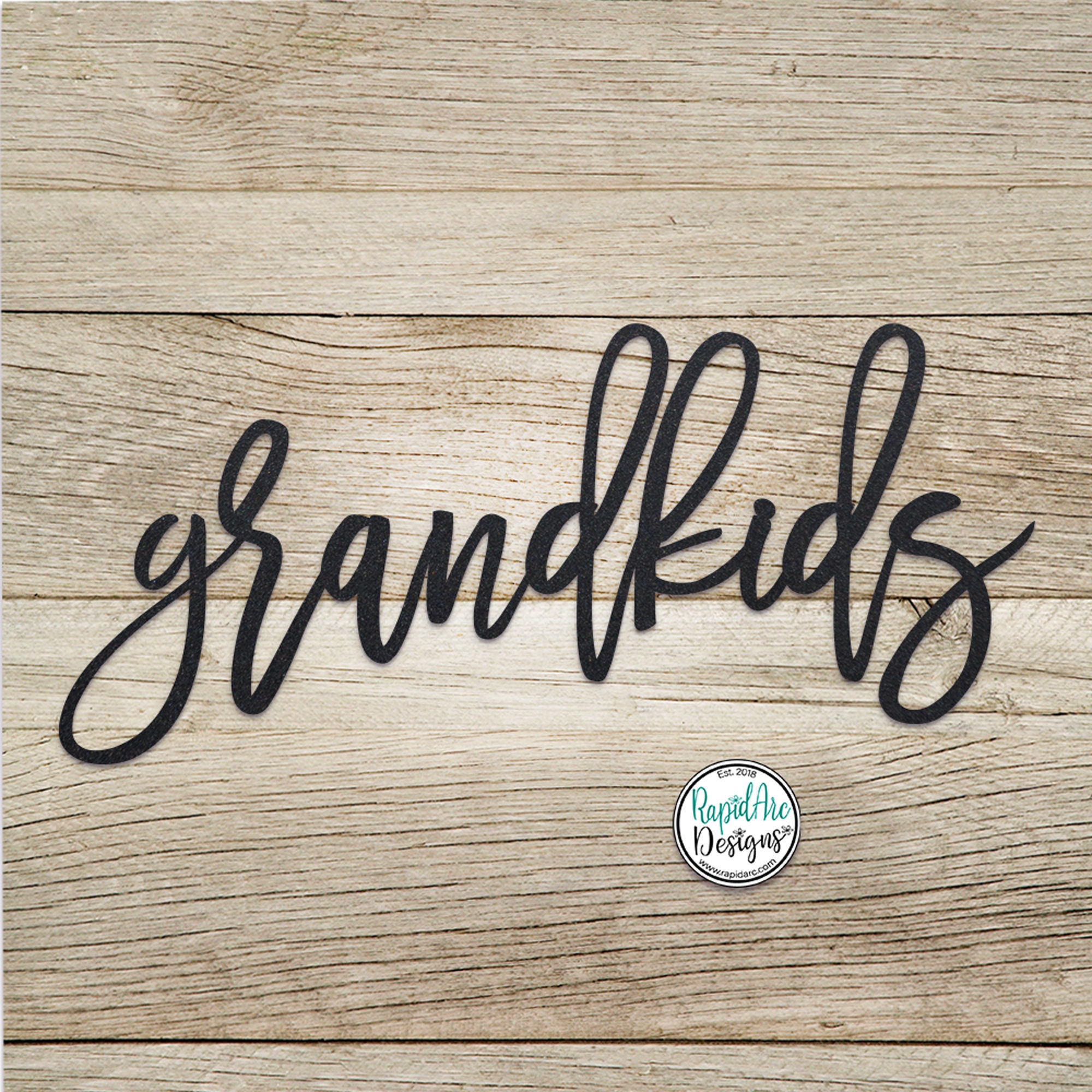 Grandkids Metal Word | Grandkids Sign | Family Room Wall Hanging ...