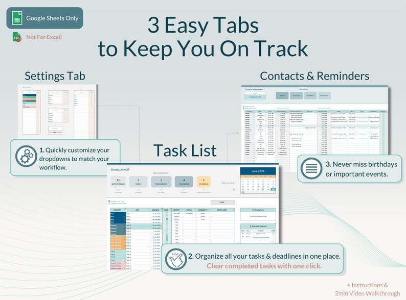 Task Tracker Daily To-do List Google Sheets Template, Task Manager ...