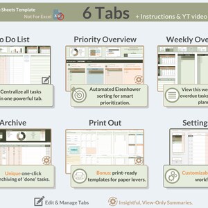 Google Sheets To-do List Template: Eisenhower Matrix, Task Archiving ...