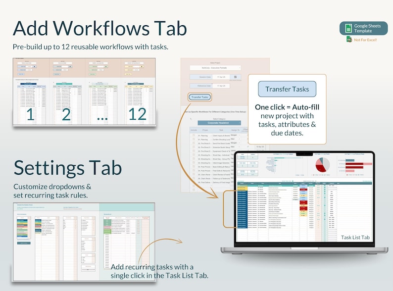Recurring Task & Project Tracker: Auto-fill Google Sheets Template (digital Download) - Etsy