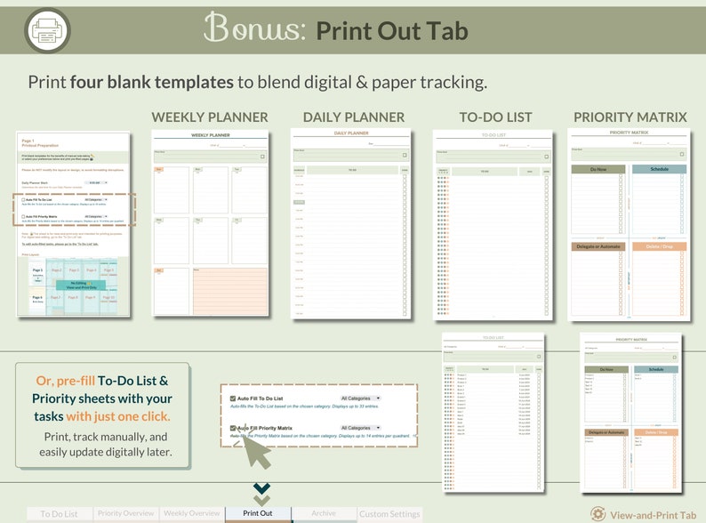 Google Sheets To-do List Template: Eisenhower Matrix, Task Archiving ...