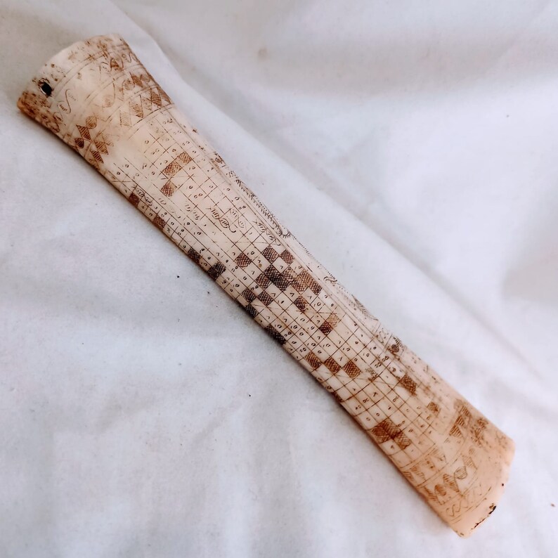 Sumatra Batak Shaman Calendar Almanac Engraved Bone Datu Porhalaan ...