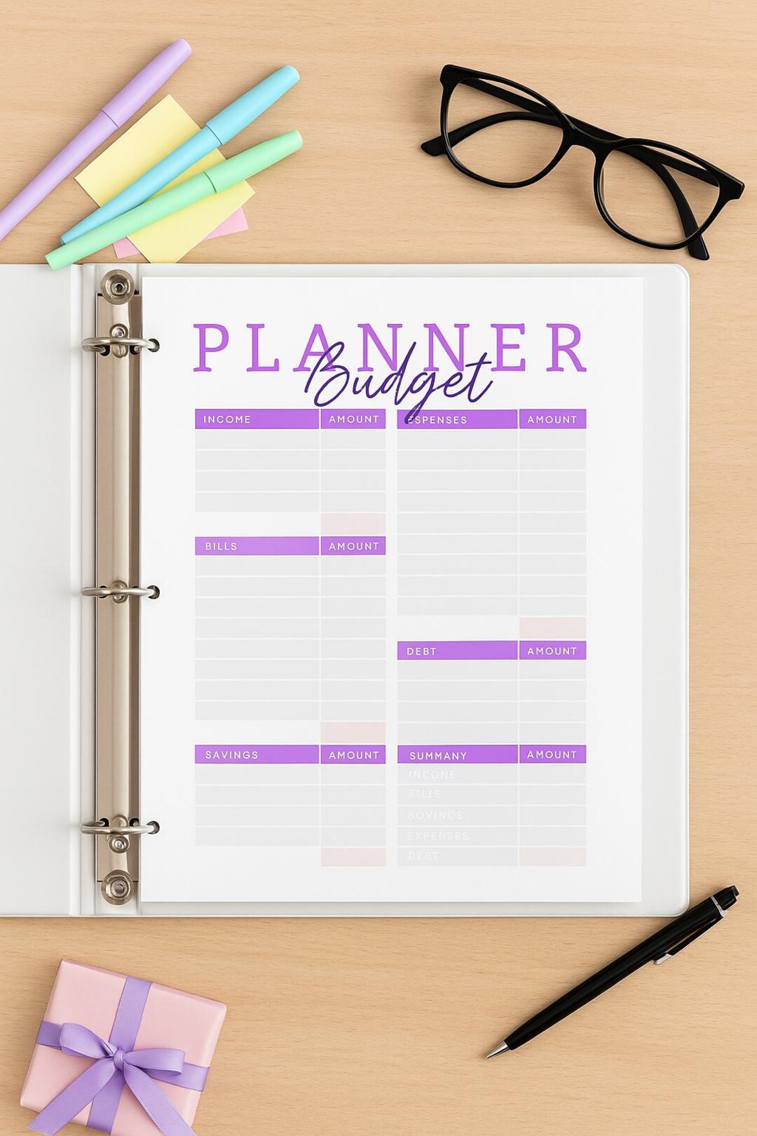 One Page Budget Planner | Printable Monthly Finance Tracker | Income ...
