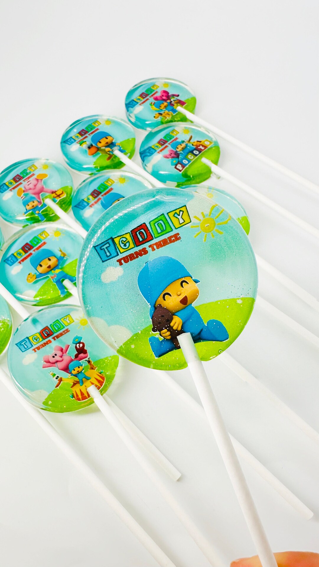 Custom Pocoyo Inspired Lollipops - Pocoyo Themed - Pocoyo Party Favors ...