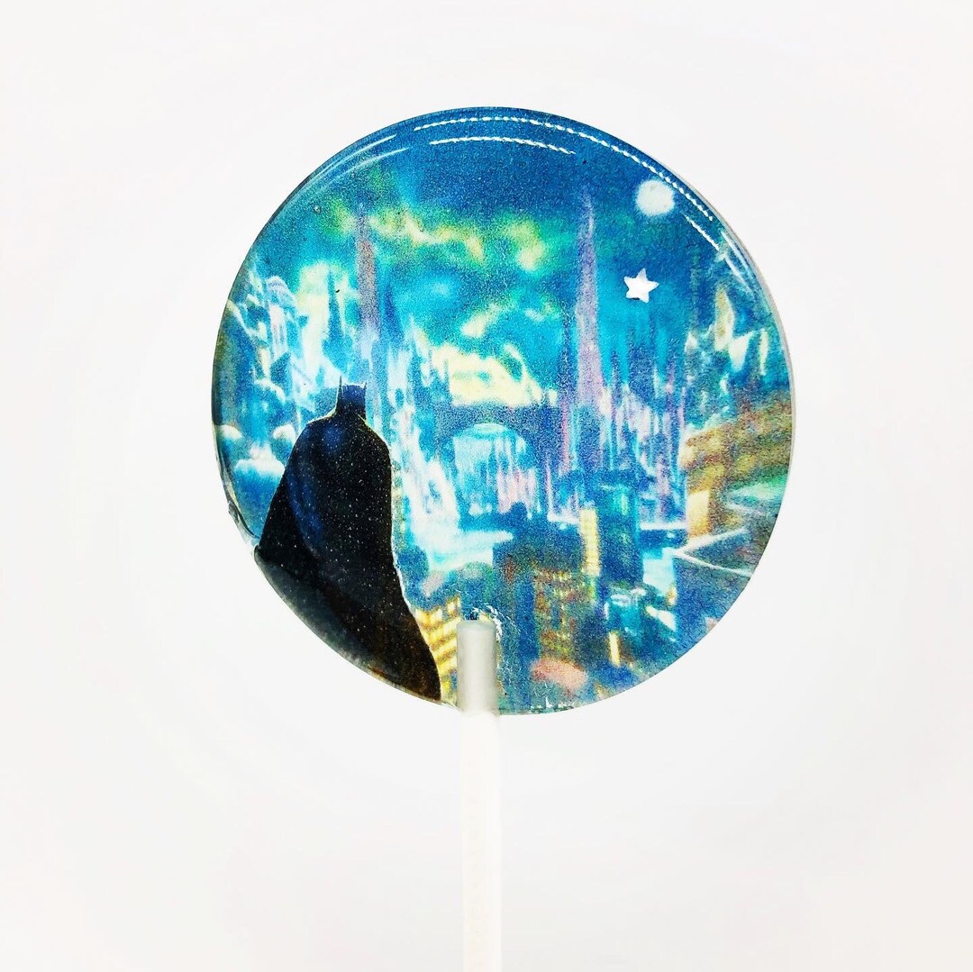 Batman Lollipops - Image Lollipops- Batman Party Favors - Kids Birthday ...