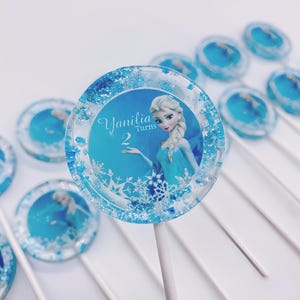 Frozen Lollipops- Frozen Party Favors - Image - Logo Lollipops | Party ...