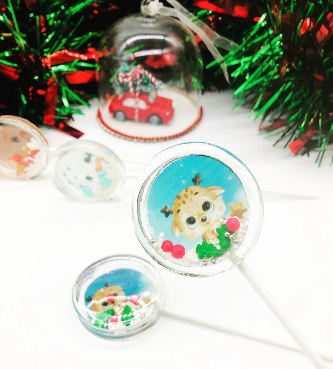Christmas Lollipops - Shaker Lollipops - Snowman Lollipops - Santa ...