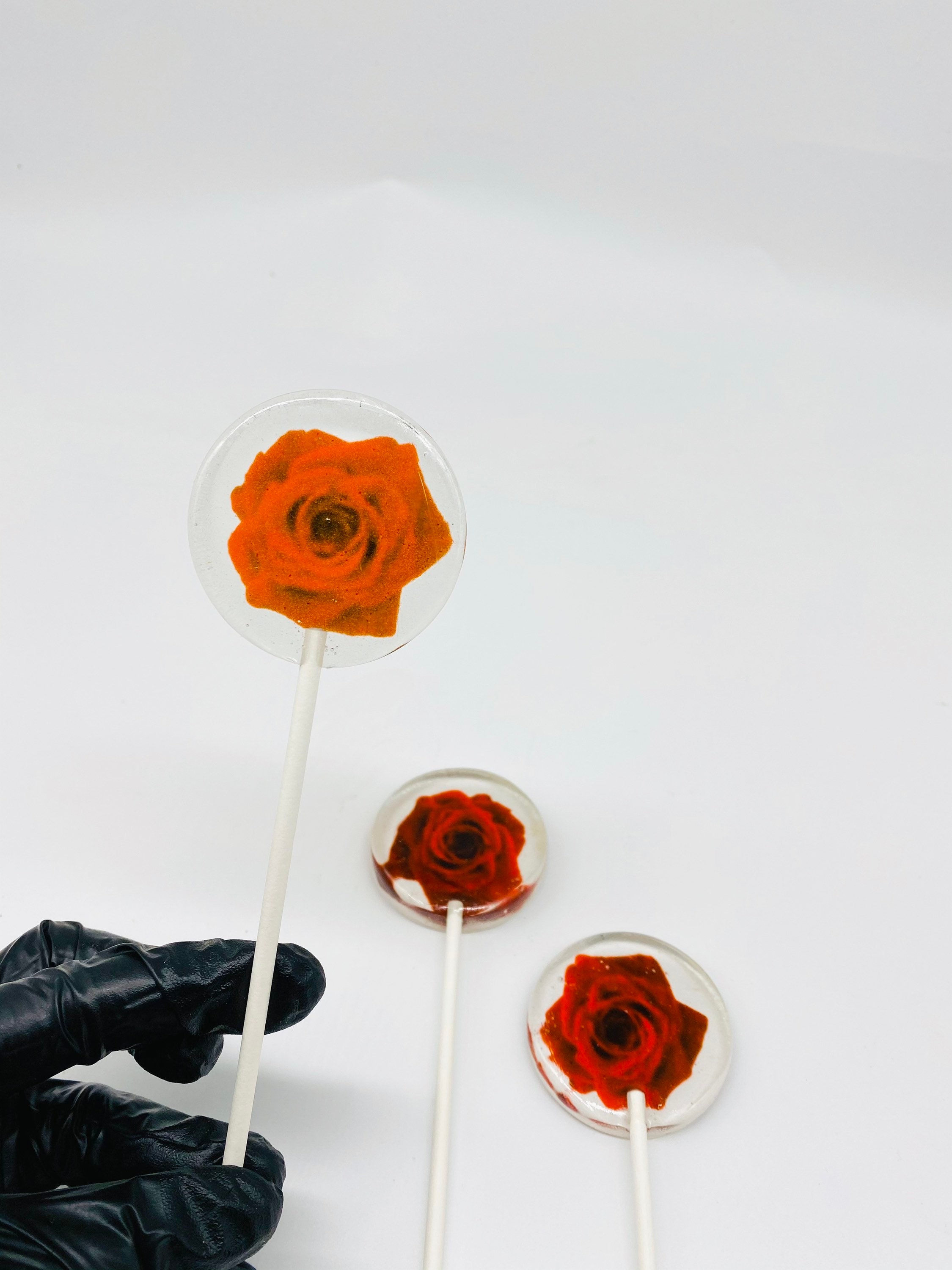 Rose Lollipops Rose Candy Rose Favors Red Rose Lollipops - Etsy