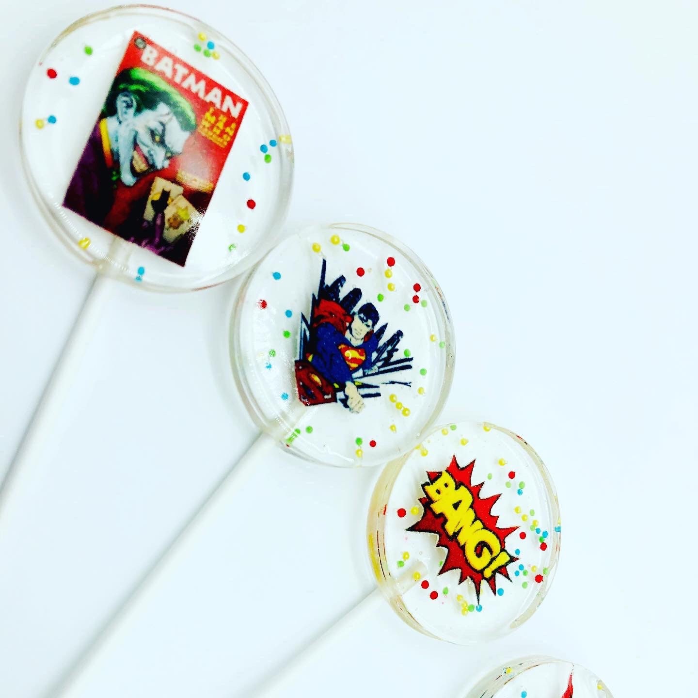 Edible Image Lollipop Logo Lollipop Superhero Lollipops - Etsy