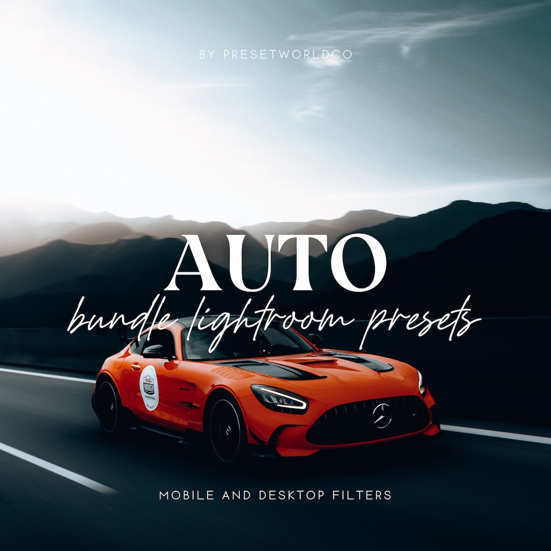 30 Cinematic Car Presets for Lightroom, Mobile & Desktop, Automotive Filters, Sporty Instagram ...
