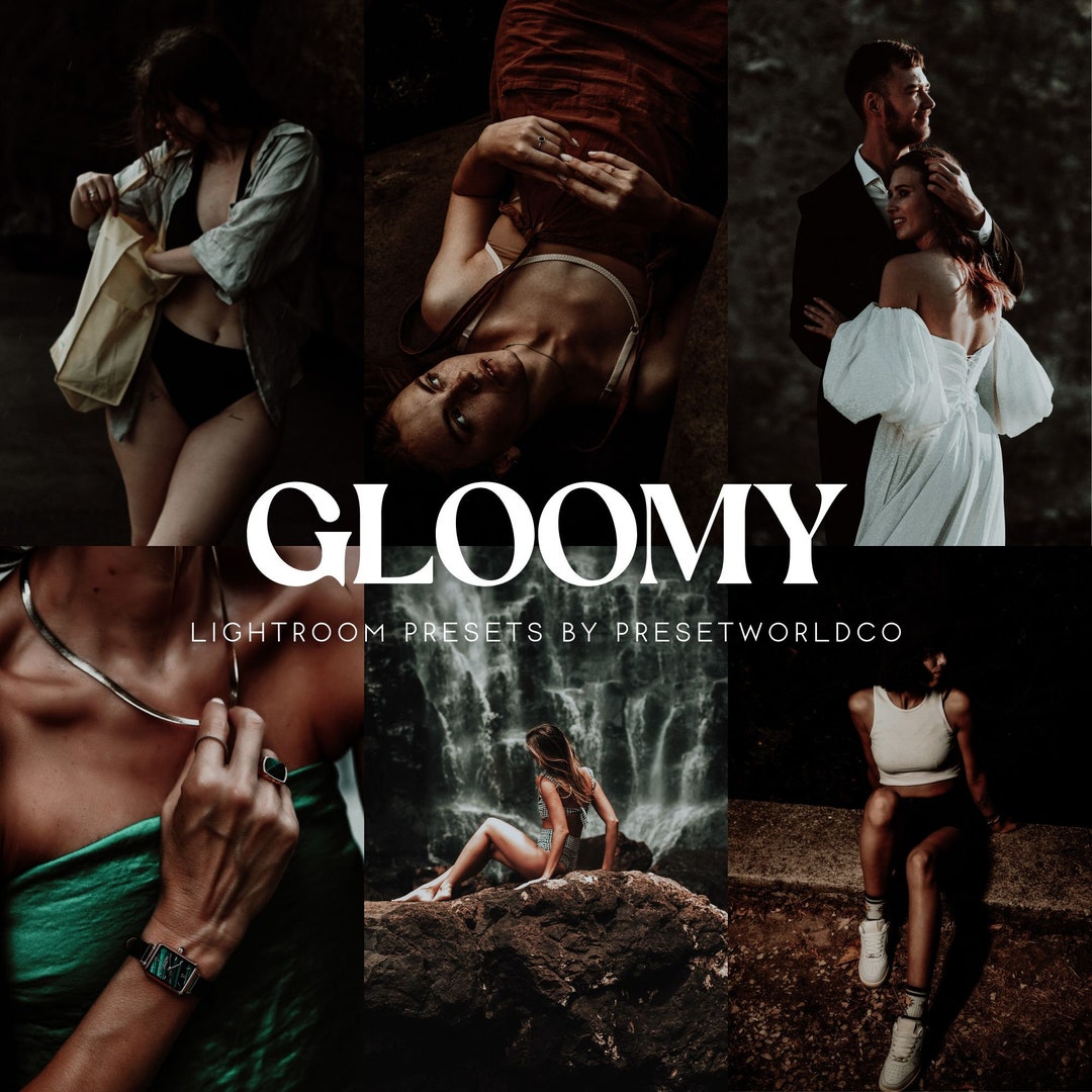 10 Gloomy Lightroom Preset Pack - Mobile and Desktop Presets, Moody Preseti Lightroom, Travel ...