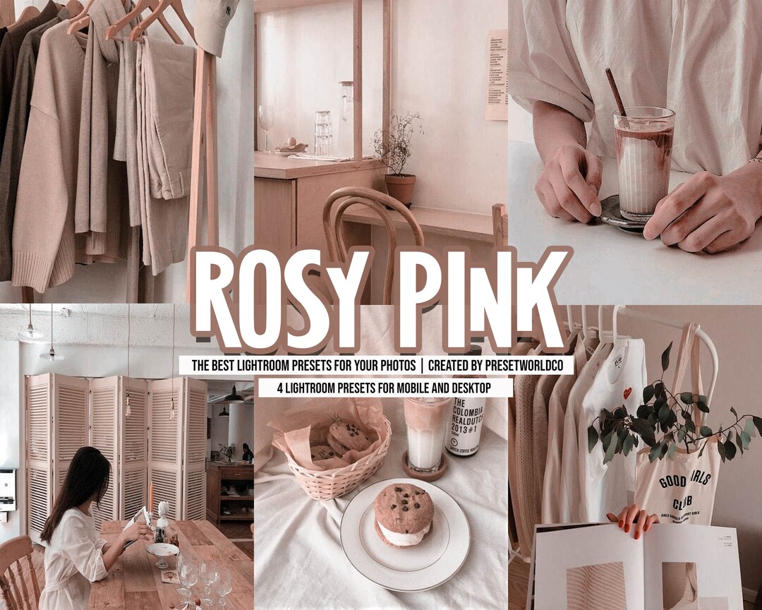 4 Rosy Pink Lightroom Presets/ Lightroom Presets/ Lightroom Mobile ...