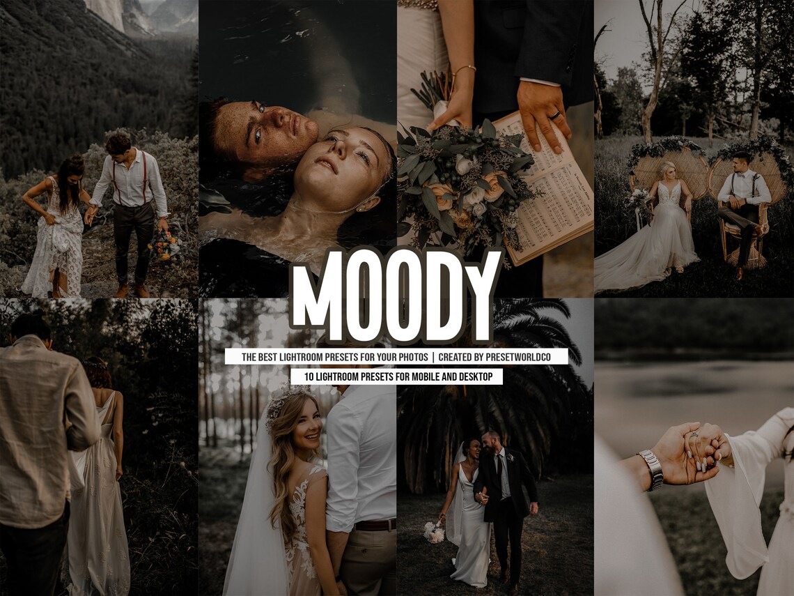 10 Moody Lightroom Presets for Mobile and Desktop, Dark Presets, Moody ...