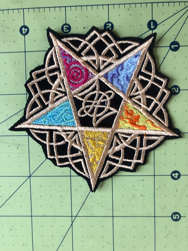 Five Element Pentacle Altar Cloth OR Iron on Patch - Etsy