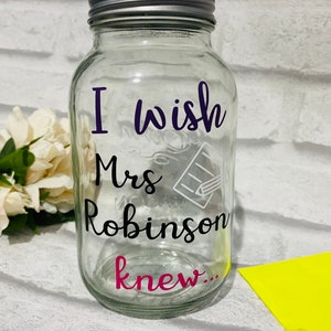 I Wish My Teacher Knew Jar Classroom Jar SEMH Strategies Anxiety ...