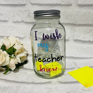I Wish My Teacher Knew Jar Classroom Jar SEMH Strategies Anxiety ...
