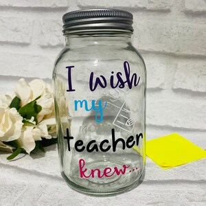 I Wish My Teacher Knew Jar Classroom Jar SEMH Strategies Anxiety ...