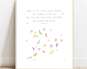 Emily Dickinson Quote Poster - Etsy