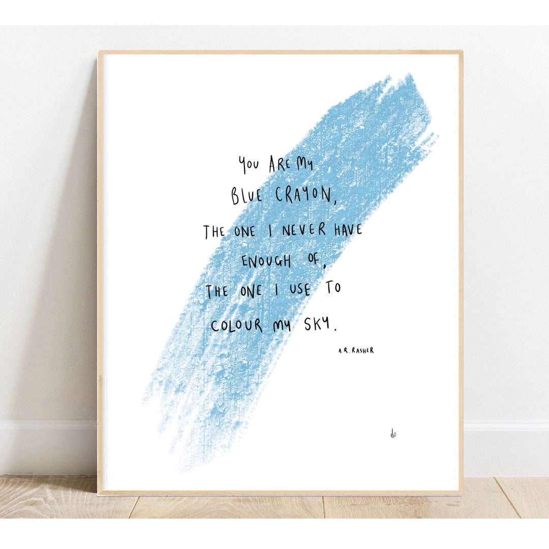 Colour My Sky / Crayon by A R Rasher / Art Print Drawing Love Romantic ...