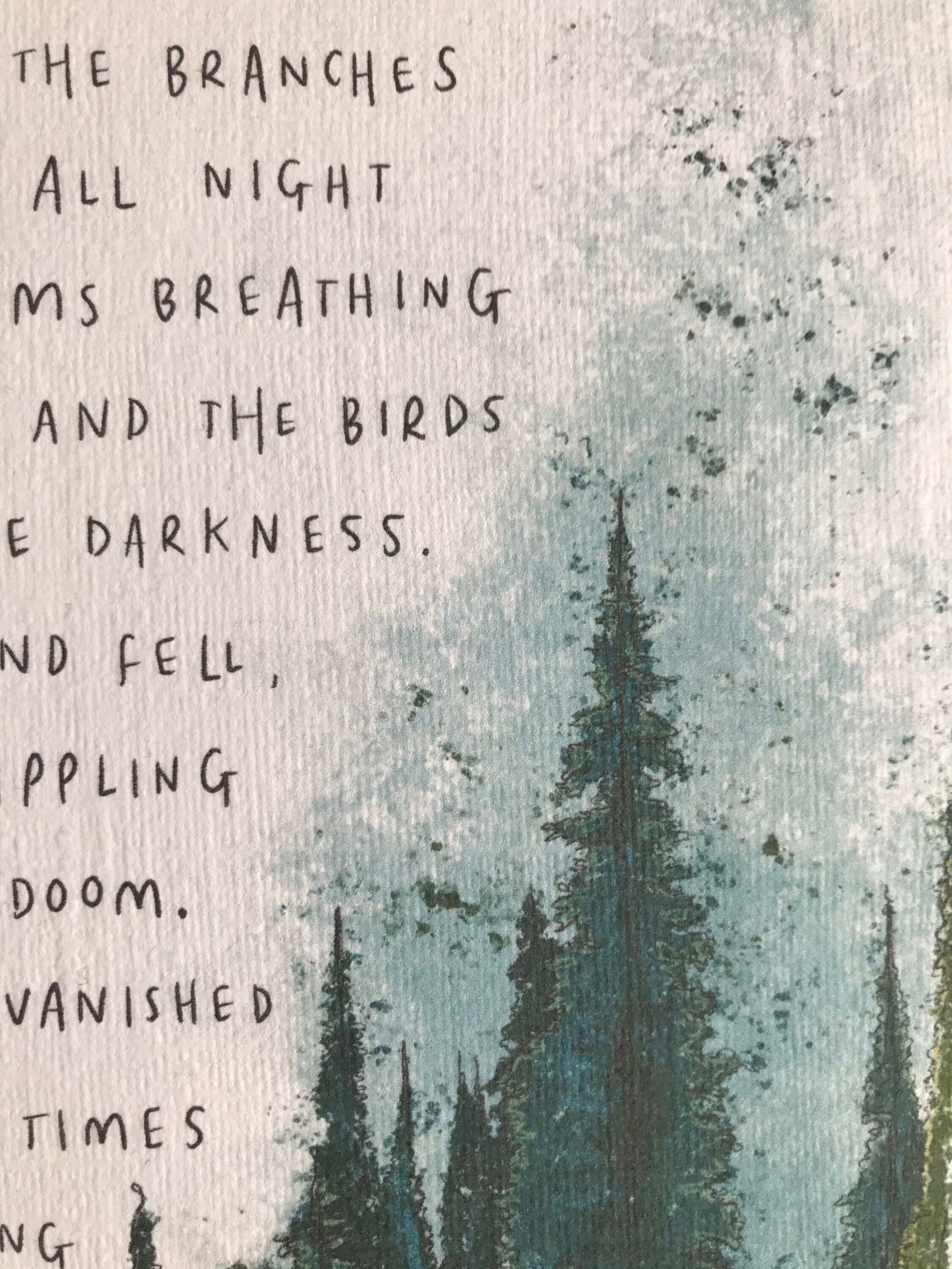 Sleeping in the Forest by Mary Oliver / Pine Trees Forest - Etsy UK