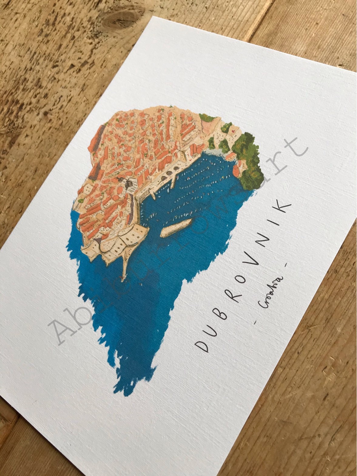 Dubrovnik Croatia / Poster Art Print / A4 A3 A5 / Landscape / - Etsy