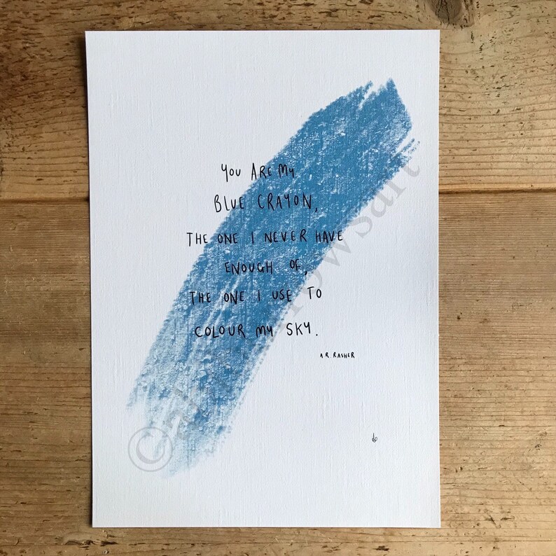 Colour My Sky / Crayon by A R Rasher / Art Print Drawing Love - Etsy