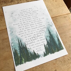 Sleeping in the Forest by Mary Oliver / Pine Trees Forest Green Poem ...
