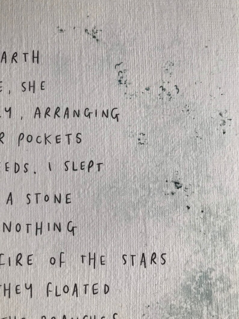 Sleeping in the Forest by Mary Oliver / Poem Art Drawing | Etsy