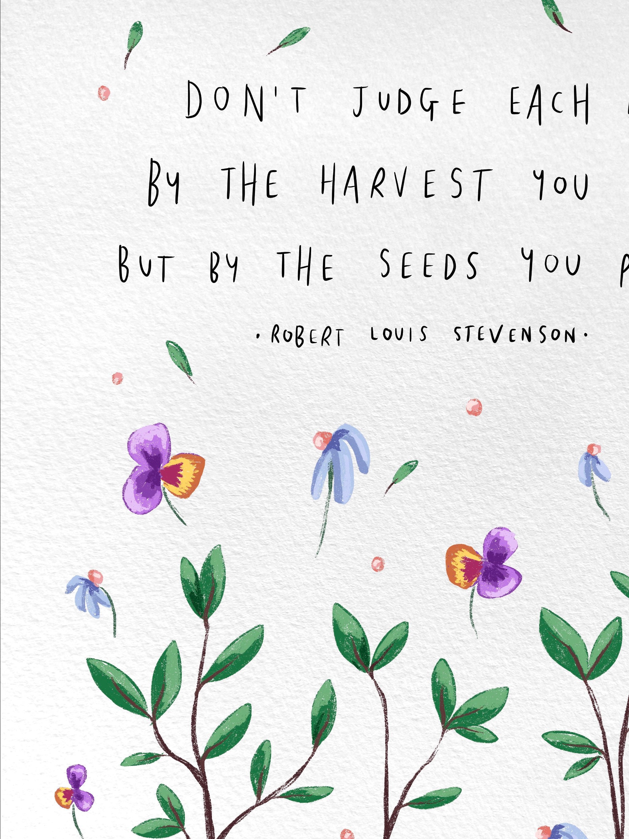 Dont Judge Each Day / Harvest Reap by Robert Louis Stevenson | Etsy