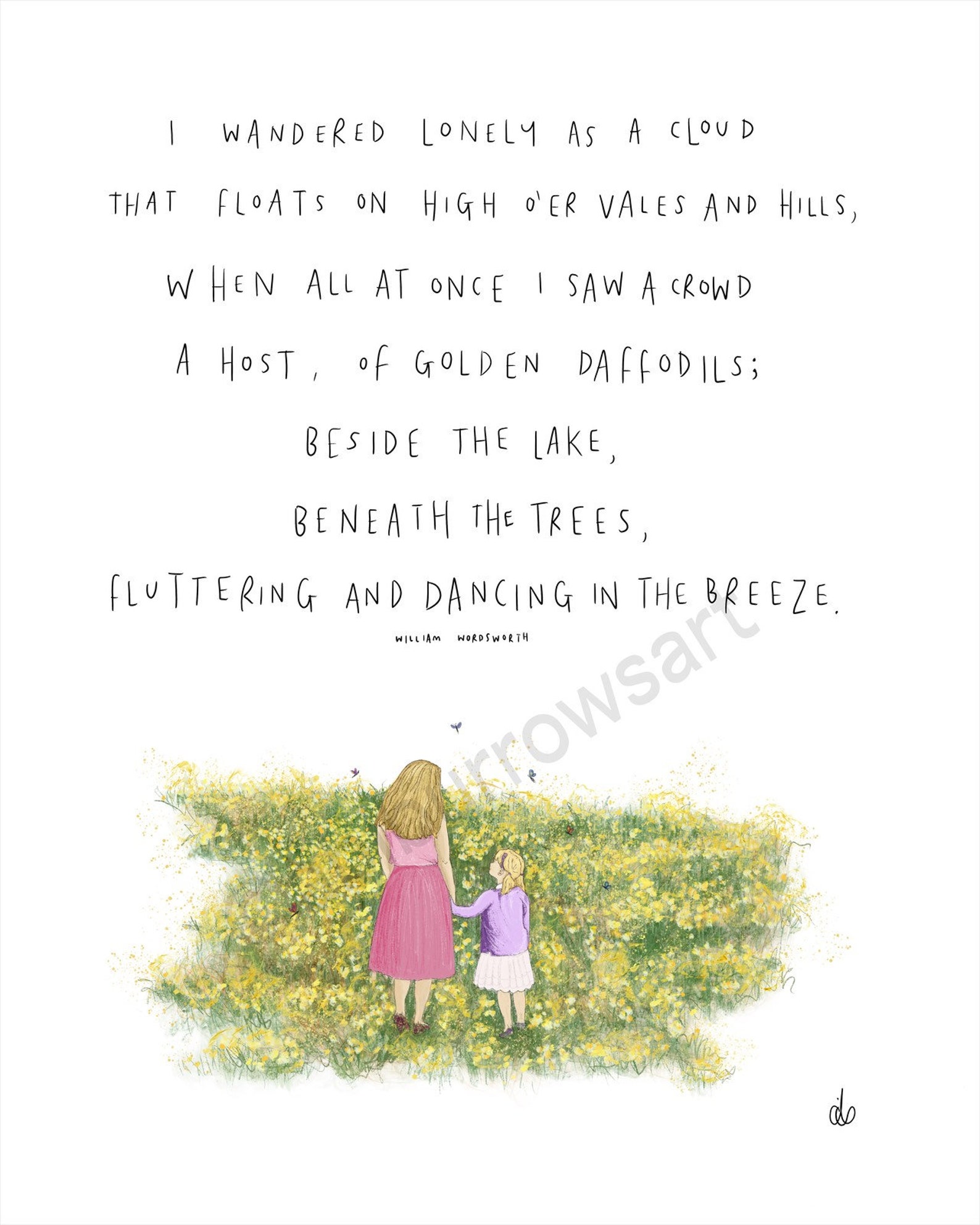 I Wandered Lonely as A Cloud / Daffodils by William Wordsworth | Etsy