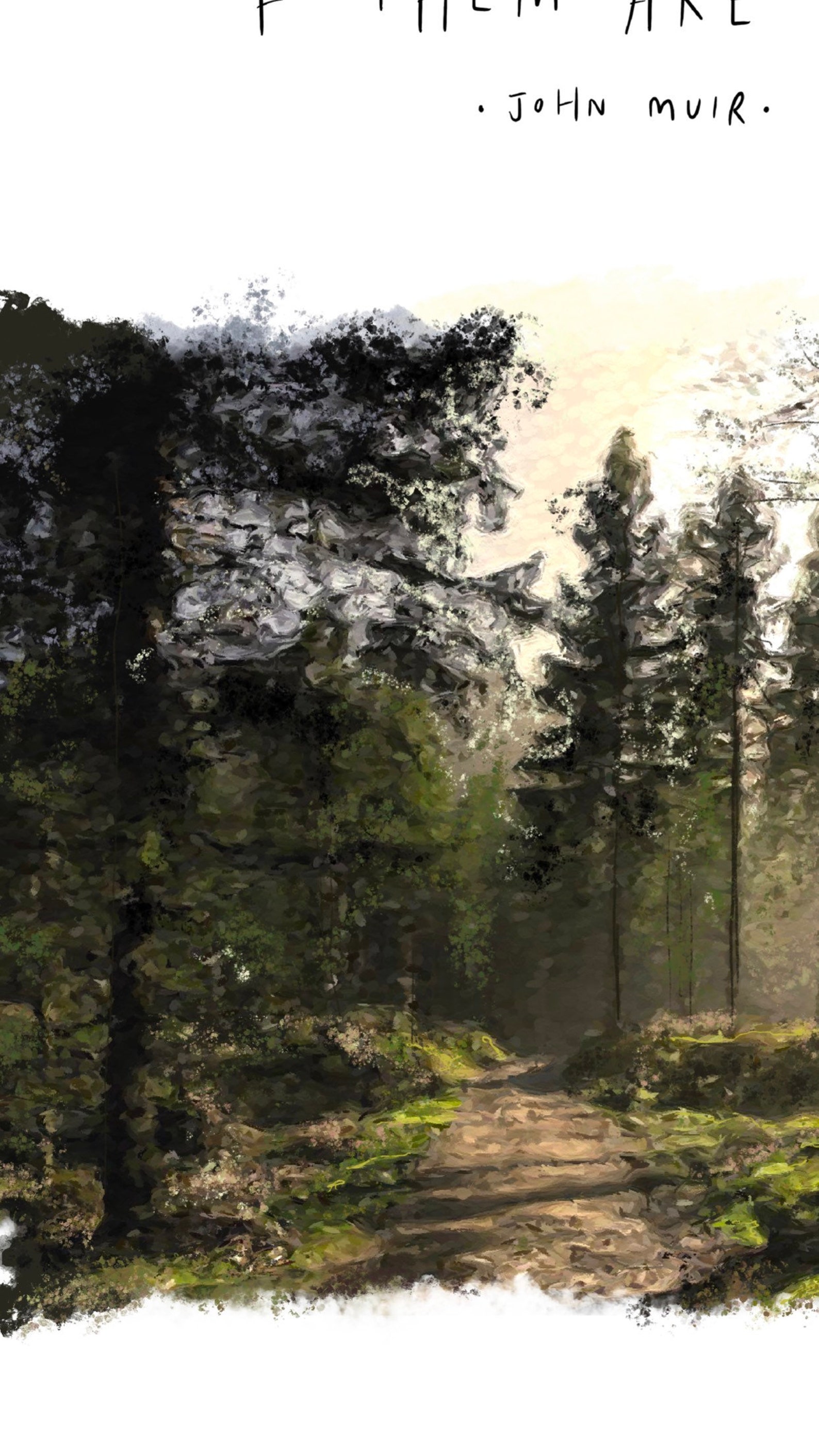 Of All the Paths by John Muir / Art Drawing Poem Painting | Etsy