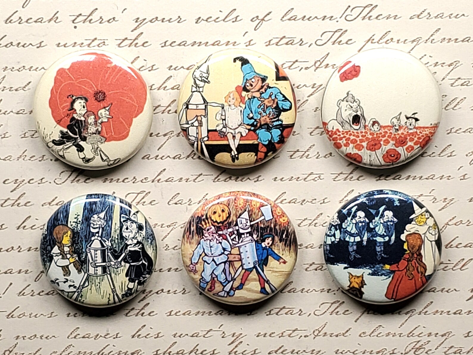 Wizard of Oz 1 Magnet or Pin Back Button Set - Etsy